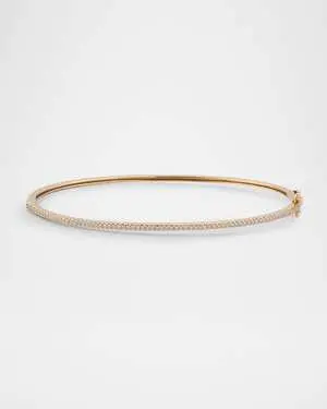 Lana Jewelry 14k Diamond Hinge Bangle - Yellow Gold