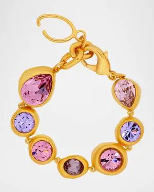 Oscar De La Renta Hammered Stones Bracelet - Rose