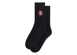 Kith Apple Crest Embroidered Socks - Black