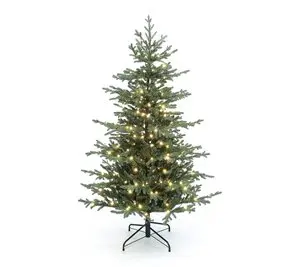 LUXEN HOME Luxenhome 6ft Pre-lit Artificial Fir Christmas Ree With Stand - One-color
