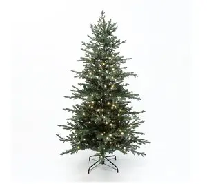 LUXEN HOME Luxenhome 7ft Pre-lit Artificial Fir Christmas Ree With Stand - One-color