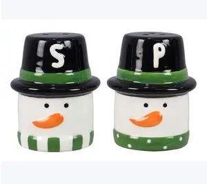 YOUNG'S INC. Young's Marshmallow Snowman Salt And Pepper Sha Kers, 2 Pc Set - One-color