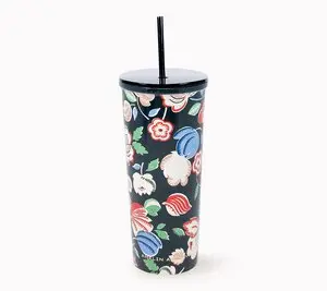 AMELIN ARCHIVE Stainless Steel Tumbler W/ Straw - Silver