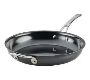 ANOLON Everlast Carbon Steel 12' Fry Pan With Andle, Black - One-color