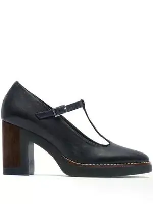 Bernardo 95mm T-strap Pumps - Black