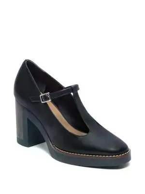 Bernardo 95mm T-strap Pumps - Black