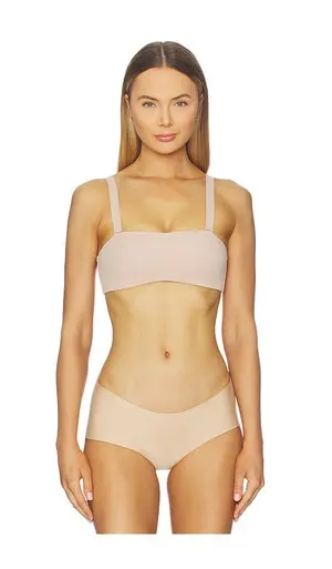 Calvin Klein Adapt Bandeau Strap In Beige - Cedar