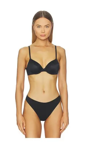 Calvin Klein Lightly Lined Perfect Coverage Bra - Black