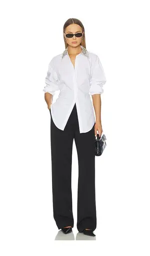 SIMONMILLER Loch Embellished Button Up - Macadamia