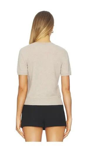 Naadam Cashmere Short Sleeve Cropped Pullover