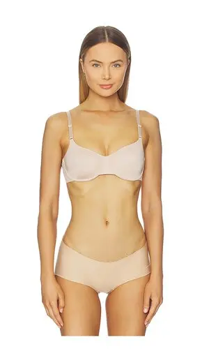 Natori Liquid Smooth Shape Minimizer Bra In Beige - Light Mocha