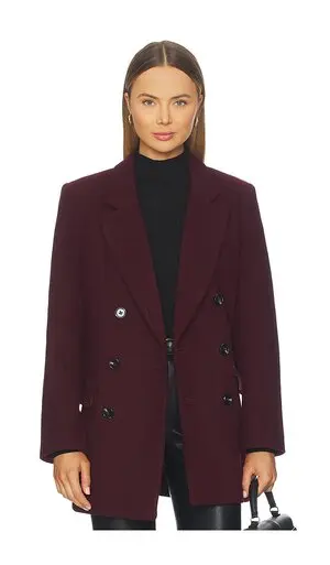 PISTOLA Emory Short Double Breasted Wool Coat