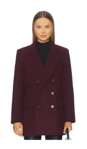PISTOLA Emory Short Double Breasted Wool Coat