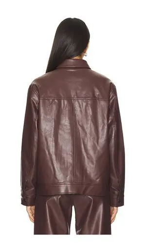 PISTOLA Valerie Faux Leather Bomber Jacket