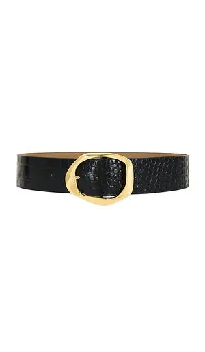 B-low The Belt Edmond Croco Belt - Black & Gold