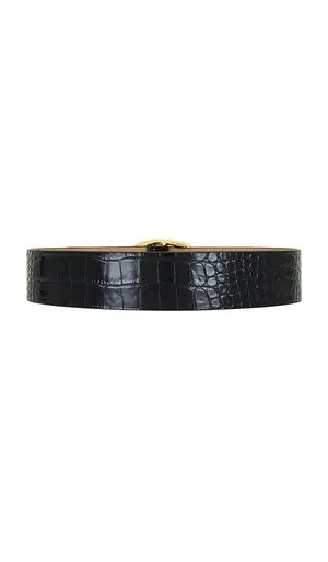 B-low The Belt Edmond Croco Belt - Black & Gold