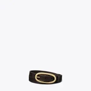Tory Burch 1" Large Pierced Buckle Belt Amarena