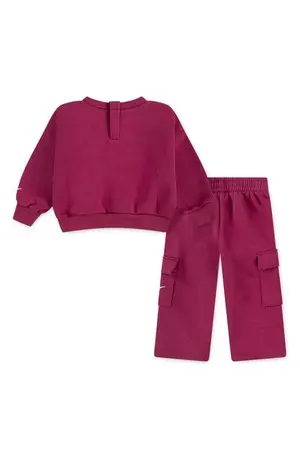 Nike Essential Sweatshirt And Cargo Pants Set - Sweet Beet