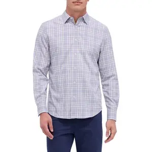 Bugatchi Karl Shaped Fit Plaid Performance Button-up Shirt