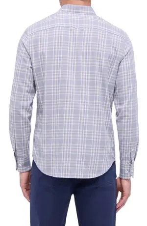 Bugatchi Karl Shaped Fit Plaid Performance Button-up Shirt