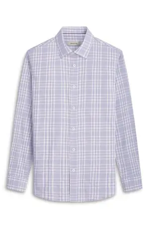 Bugatchi Karl Shaped Fit Plaid Performance Button-up Shirt