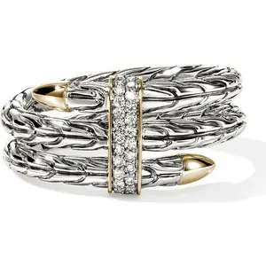 John Hardy Triple Spear Flex Ring - Silver And Gold