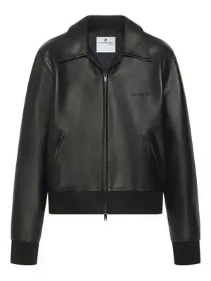COURREGES Zip-up Leather Jacket