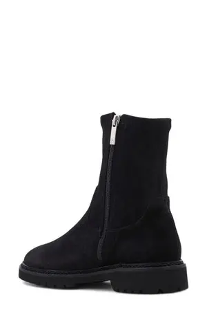 Aquatalia Maryann Weatherproof Suede Bootie - Black Suede