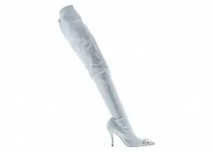 DIESEL® Dvenus Tbt D Over-the-knee Rhinestone Denim Boot