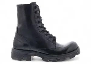 DIESEL D-hammer Bt W Glossed Leather Combat Boots