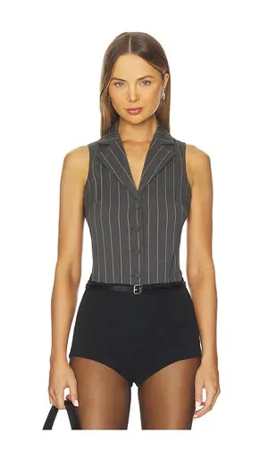 FLEUR DU MAL Maxwell Bodysuit - Grey