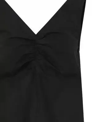 LA PISCINE Ruched V-neck Dress
