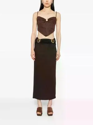 Christopher Esber Ruched Straight Skirt