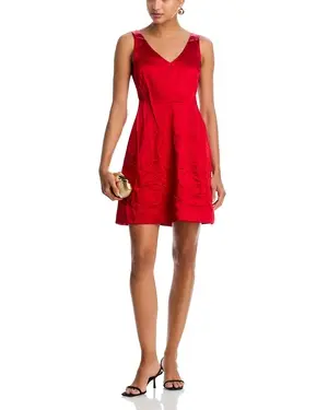 JASON WU Crushed Satin V-neck Dress
