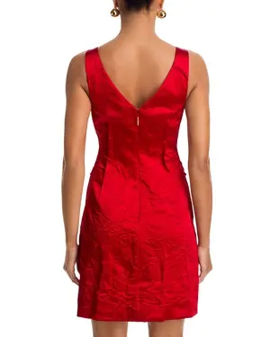 JASON WU Crushed Satin V-neck Dress