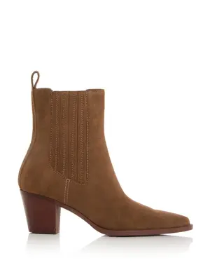 Dolce Vita Bryn Pointed Booties - Brown Suede