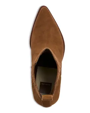Dolce Vita Bryn Pointed Booties - Brown Suede