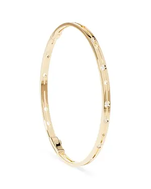 DINH VAN 18k Yellow Pulse Diamond Cutout Bangle Bracelet - Gold