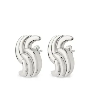 Sterling Forever Leni Twist Stud Earrings - Silver