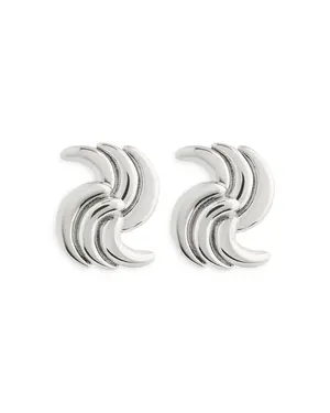 Sterling Forever Leni Twist Stud Earrings - Silver