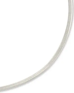 Sterling Forever Herringbone Chain Bracelet - Silver