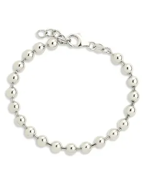 Sterling Forever Preston Beaded Flex Bracelet - Silver