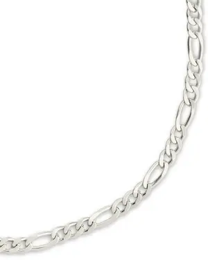 Sterling Forever Figaro Chain Bracelet - Silver