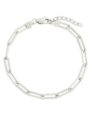 Sterling Forever Bold Paperclip Chain Bracelet - Silver