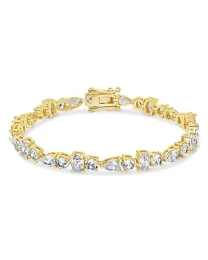 Sterling Forever Billie Cubic Zirconia Bracelet - Gold
