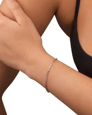 Sterling Forever Dainty Paperclip Chain Bracelet