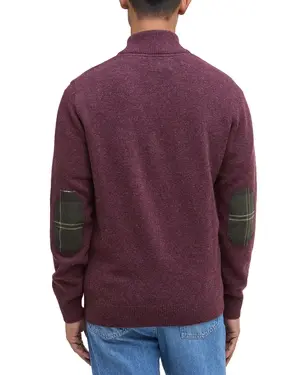 Barbour Relaxed Fit Quarter Zip Sweater - Ruby Marl