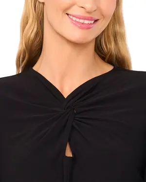 CECE DUPRAZ Twist Keyhole Top - Rich Black