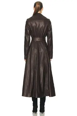 Alaïa Long Leather Coat