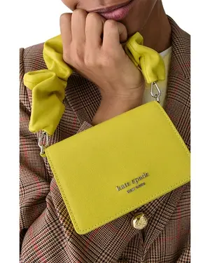 Kate Spade New York Glazed Leather Mini Bag With Scrunch Strap